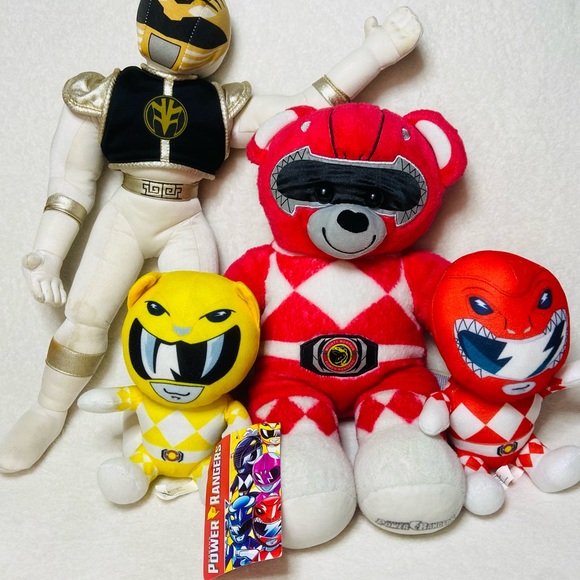 Toys | 217 Build A Bear Power Rangers Red Ranger Plush Teddy Yellow ...
